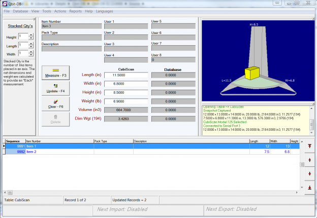Montra Solutions | CubiScan 75